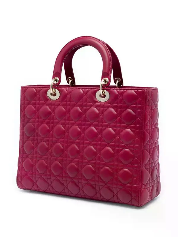 Dior Lambskin Cannage Lady Satchel - Pink