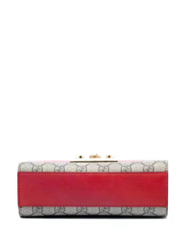 Gucci Gg Supreme Padlock Crossbody Bag - Neutrals