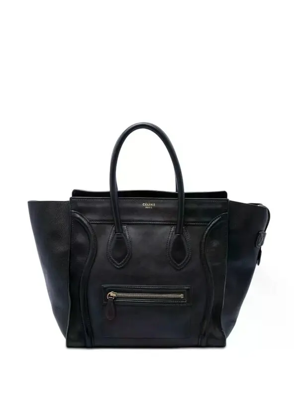 Celine 2011 Mini Leather Luggage Tote Bag - Black