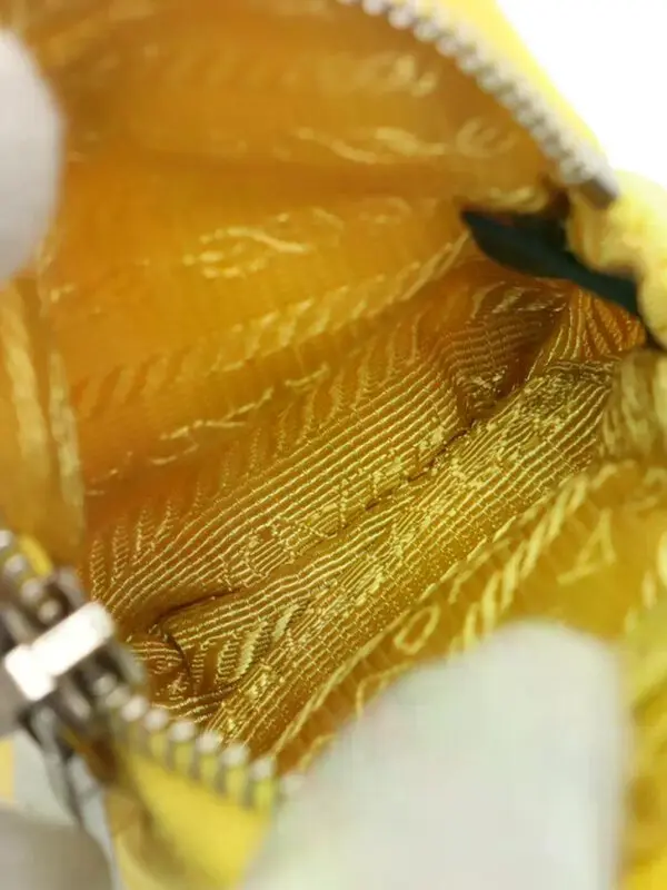 Prada Mini Tessuto Re-edition 2005 Satchel - Yellow