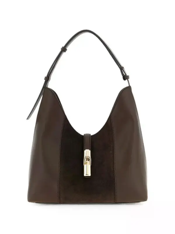 Furla M Goccia Leather Shoulder Bag - Brown