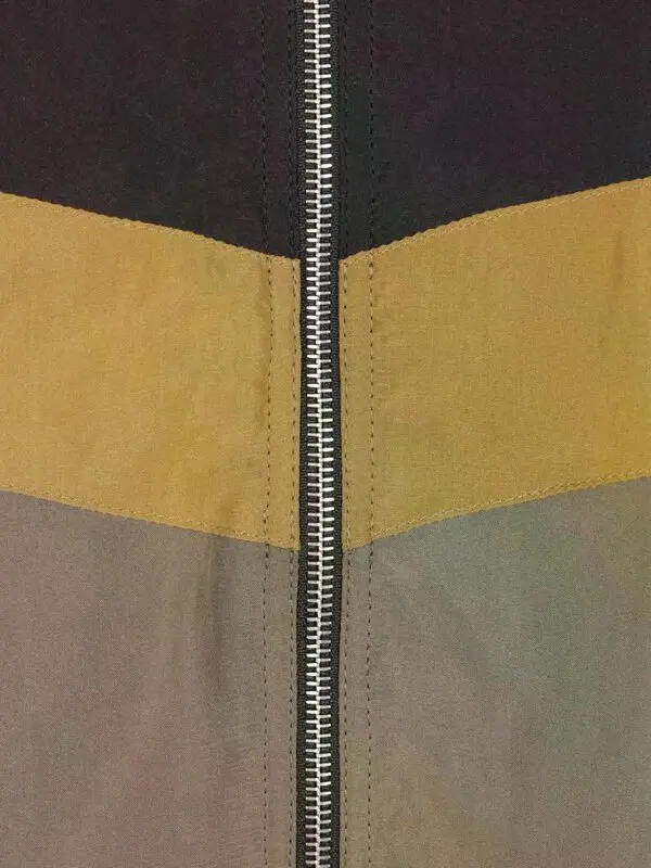 Valentino Garavani Silk Chevron Bomber Jacket