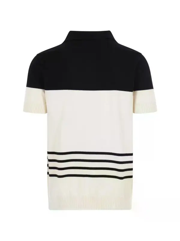 Valentino Garavani Vlogo Signature Striped Polo Shirt - Neutrals