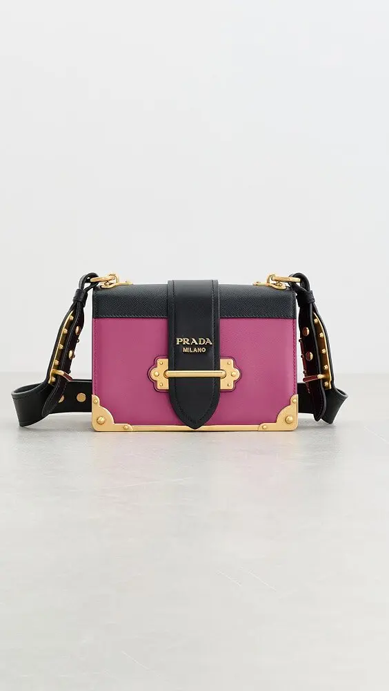 Shopbop Prada Cahier Calf Leather Shoulder Bag