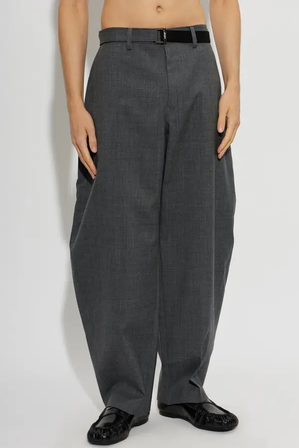 Sacai Wool Wide-leg Pants