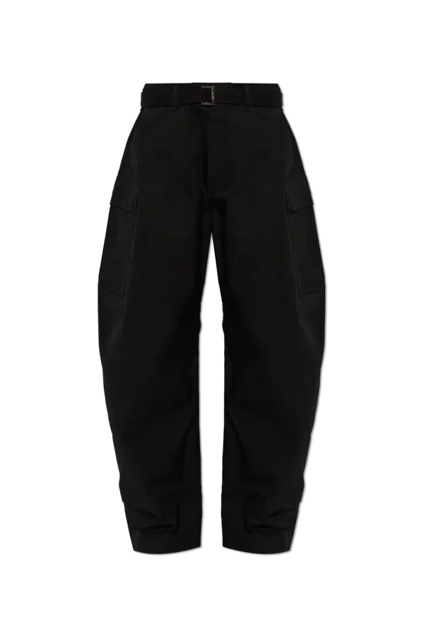 Sacai Trousers With Belt - Black