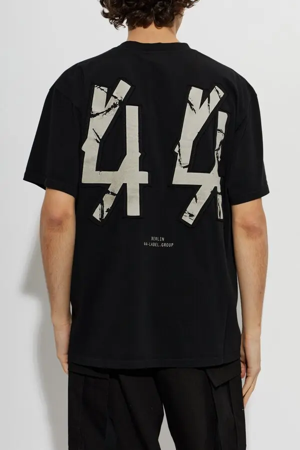 44 LABEL GROUP T-shirt With Printed Logo - Black