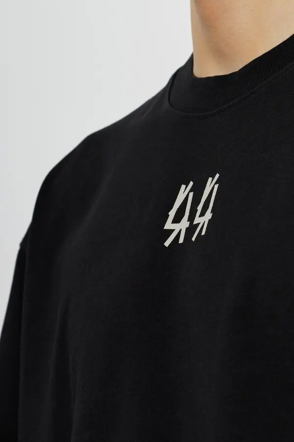 44 LABEL GROUP T-shirt With Printed Logo - Black