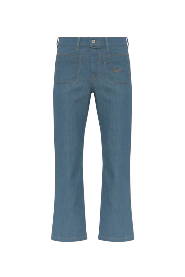 Kenzo Jeans With Embroidered Logo - Blue