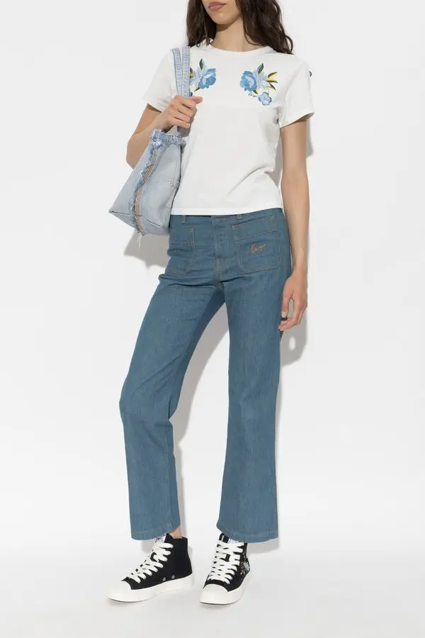 Kenzo Jeans With Embroidered Logo