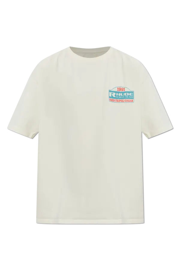 Rhude T-shirt With Print - Cream