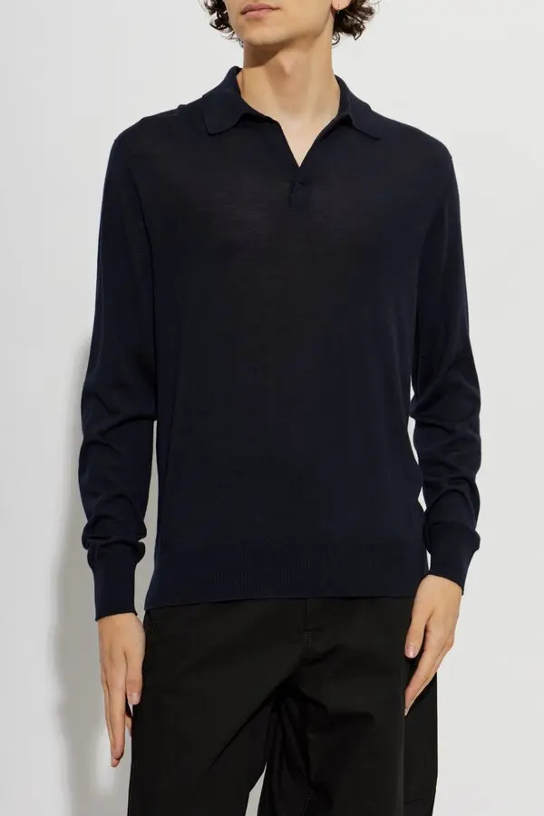 Sease Wool Long-sleeve Polo