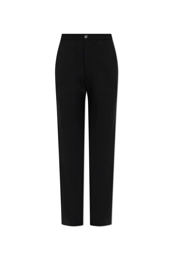 JIL SANDER Wool Pleated Trousers - Black