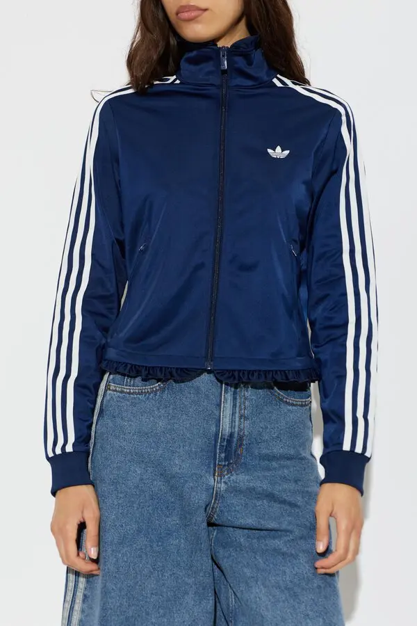 ADIDAS ORIGINALS Stand-collar Zip-up Track Jacket With Ruffle Trim