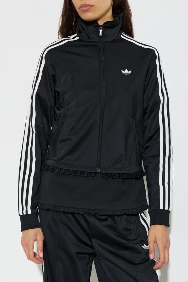 ADIDAS ORIGINALS Zip-up Sweatshirt With Stand Collar And Ruffle Trim