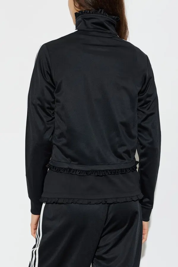 ADIDAS ORIGINALS Zip-up Sweatshirt With Stand Collar And Ruffle Trim