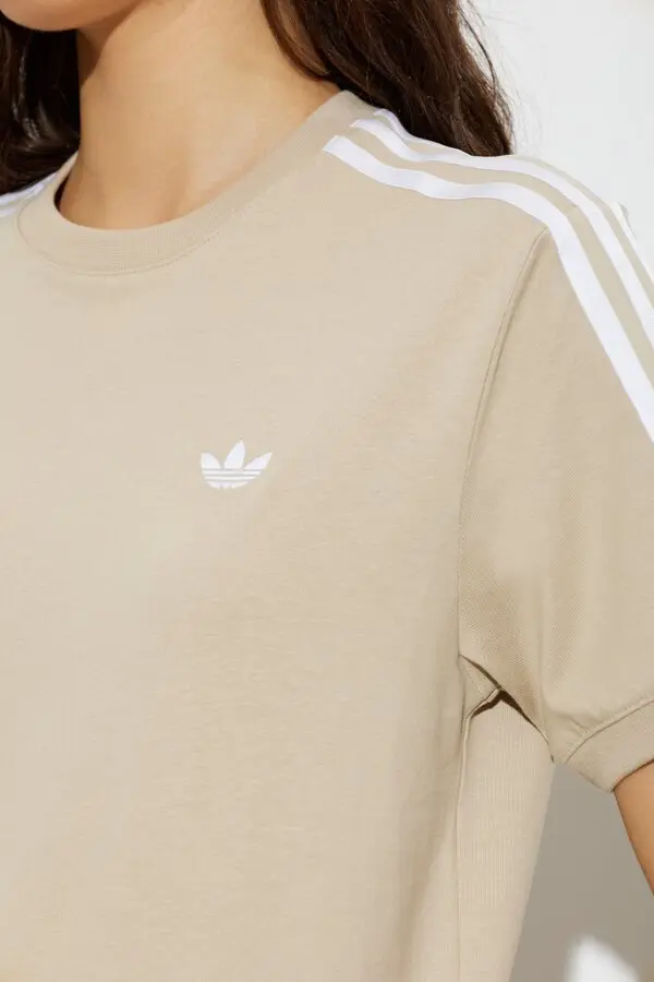 ADIDAS ORIGINALS Logo T-shirt With Ruffle Hem