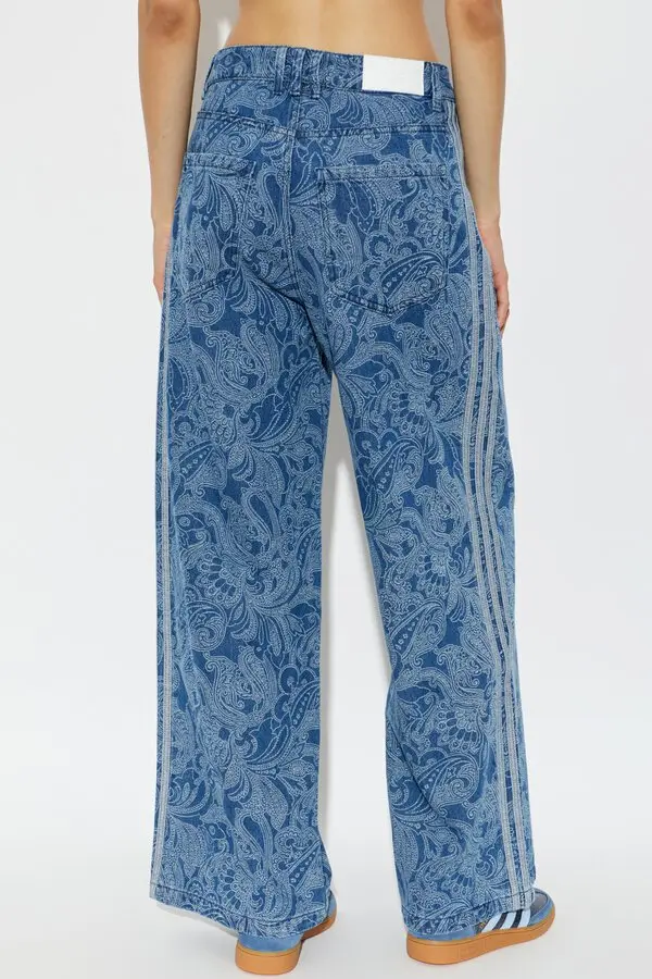ADIDAS ORIGINALS Wide-leg Jeans With Paisley Print