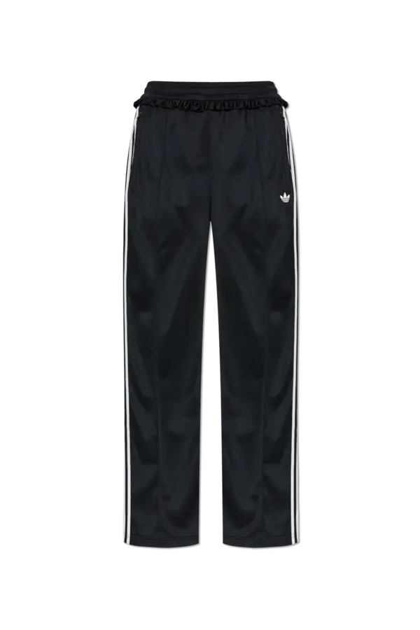 ADIDAS ORIGINALS Wide-leg Track Pants With Signature Stripes - Black