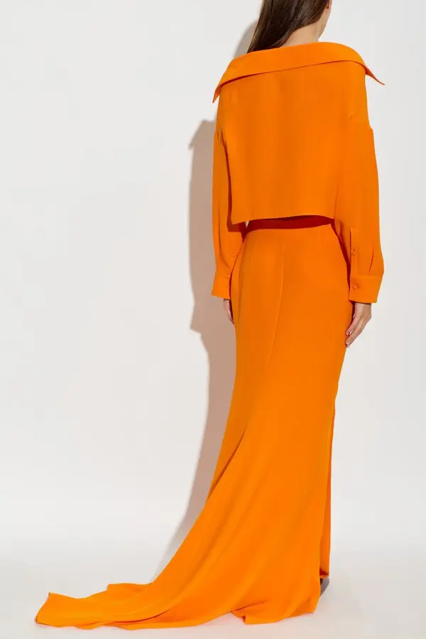 Balenciaga Maxi Dress With Long Sleeves