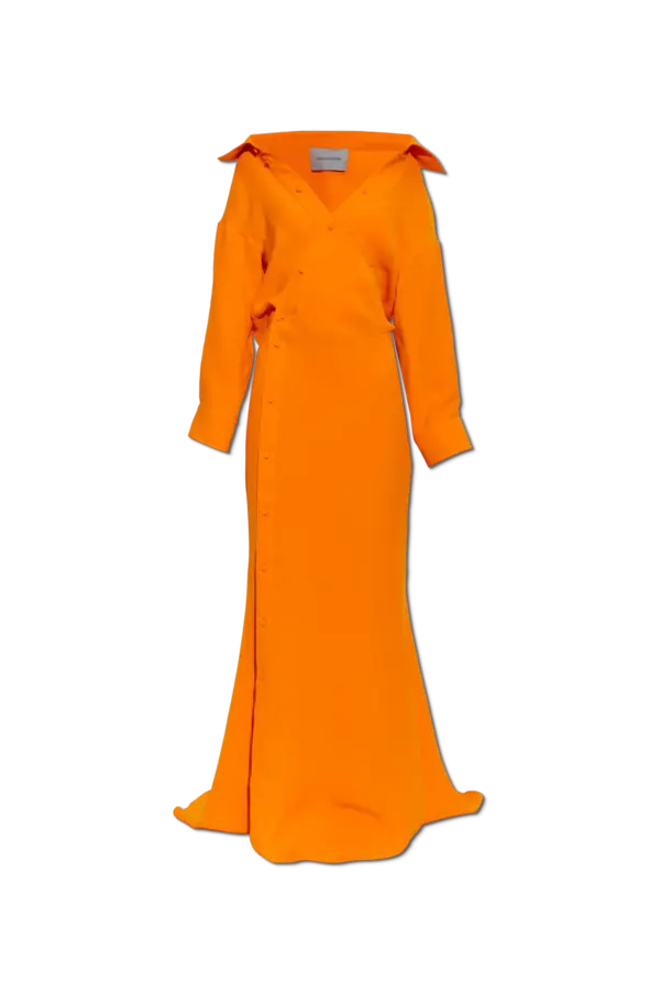 Balenciaga Maxi Dress With Long Sleeves