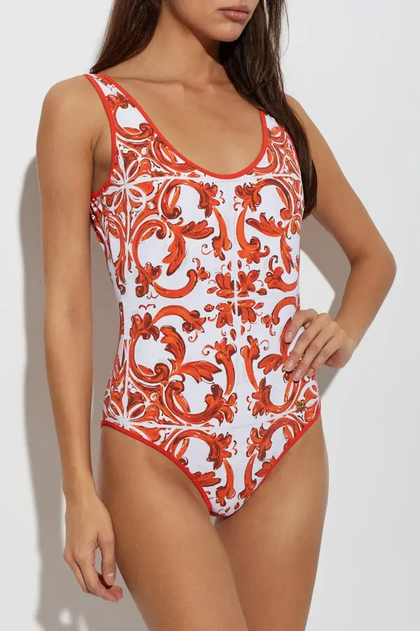 Dolce & Gabbana Maiolica" Print One-piece Swimsuit