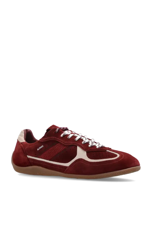 ALOHAS Tb.91' Suede And Mesh Sneakers - Burgundy