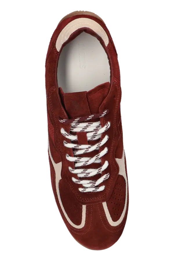 ALOHAS Tb.91' Suede And Mesh Sneakers - Burgundy
