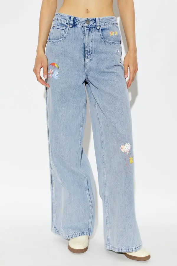 ADIDAS ORIGINALS X Care Bears Light Wash Bootcut Jeans