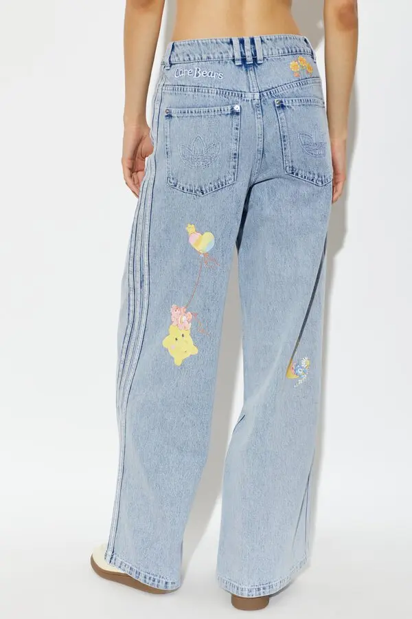 ADIDAS ORIGINALS X Care Bears Light Wash Bootcut Jeans