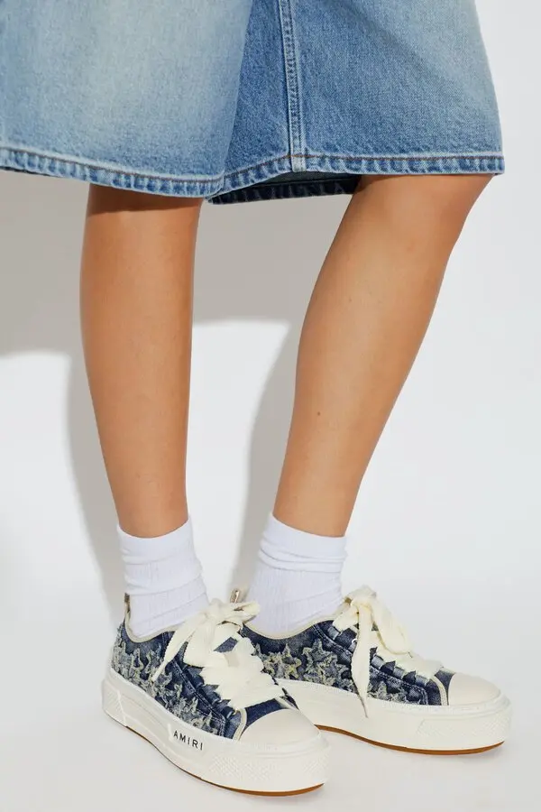 Amiri Denim Court Low Top Sneakers