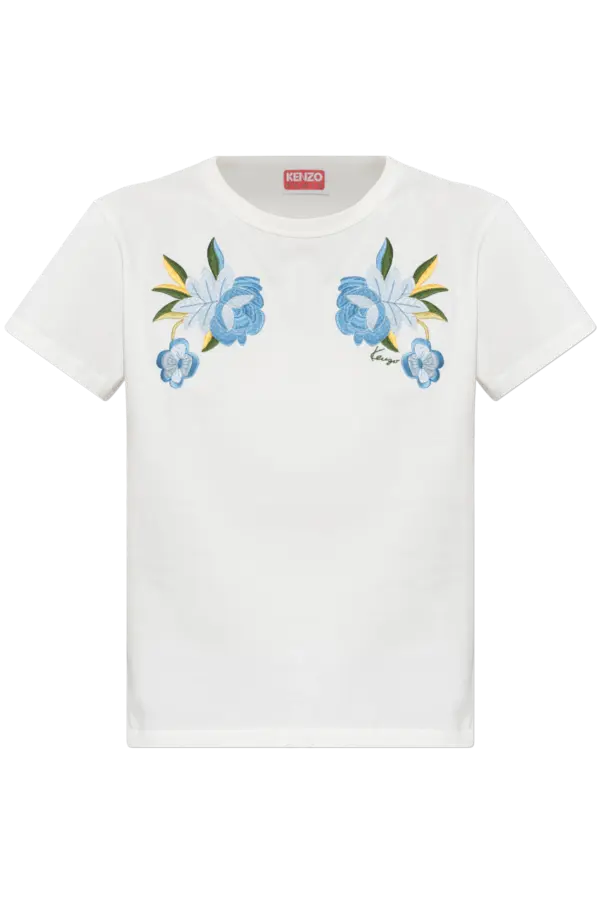 Kenzo Floral Motif T-shirt - White