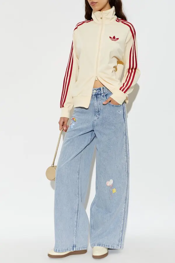 ADIDAS ORIGINALS Zip-up Sweatshirt With Logo And Sporty Stripes