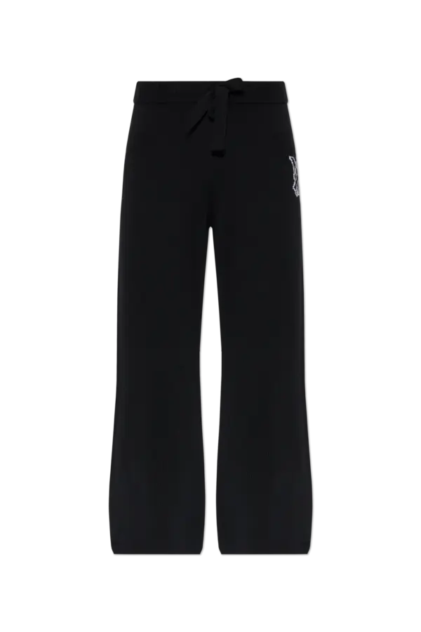 Amiri Wool Pants With Logo - Black