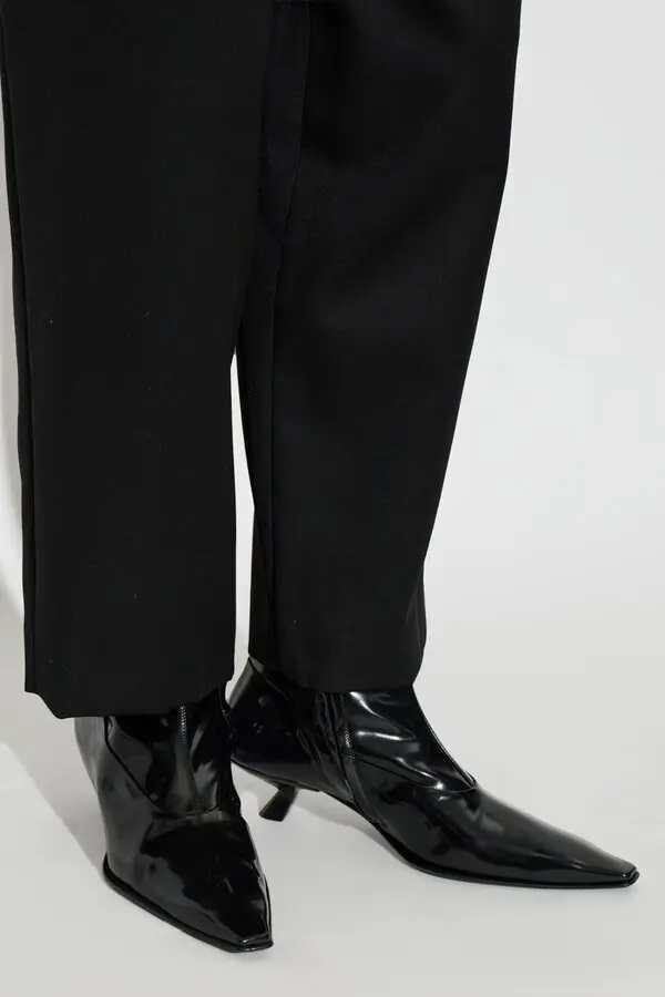 Marni Leather Heeled Ankle Boots