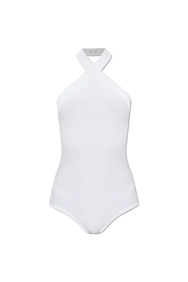 Balmain Bodysuit With Shimmering Sequins - White