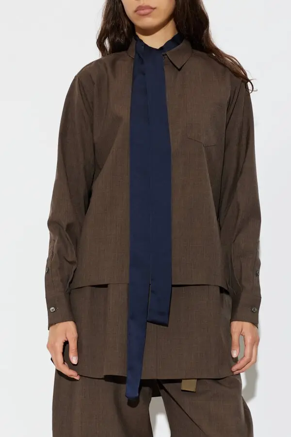 Sacai Wool Shirt Dress