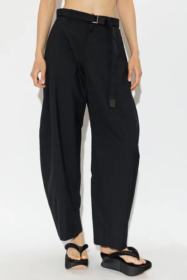 Sacai Trousers With Belt