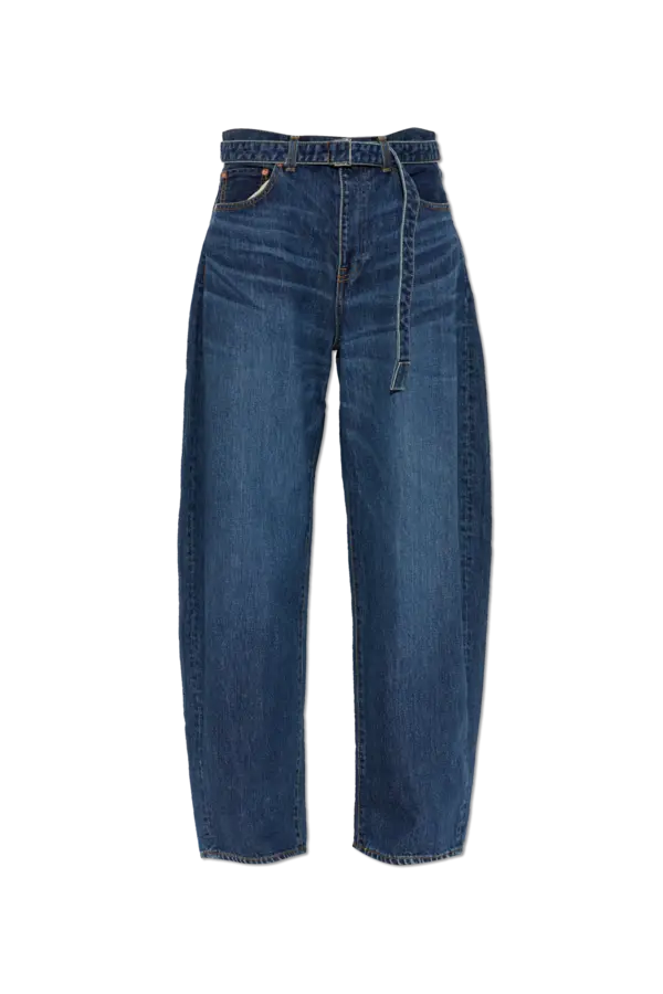 Sacai Jeans With Belt - Navy Blue