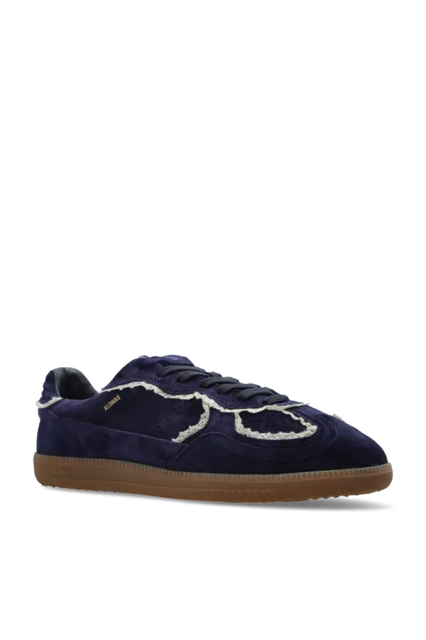 ALOHAS Navy Velour Sneakers With Contrasting Stitching