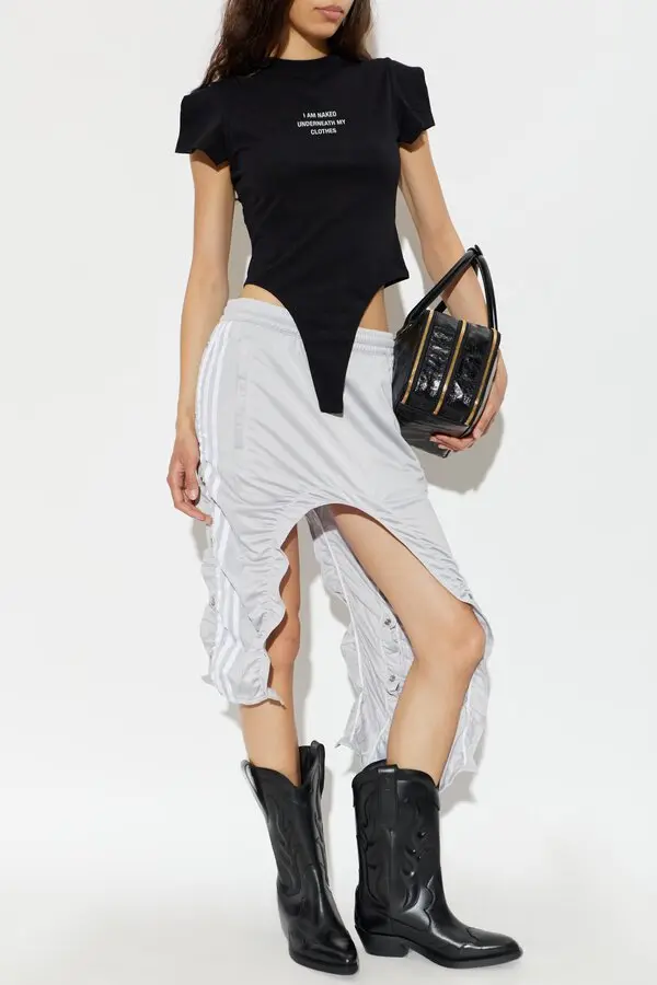 ADIDAS ORIGINALS Asymmetrical Ruffled Skirt With Stripes