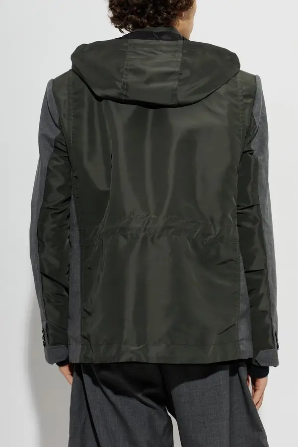 Sacai Wool Jacket With Detachable Hood