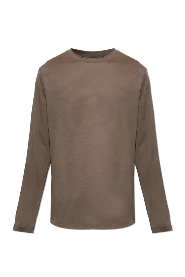 Sease Wool Long-sleeve T-shirt - Brown
