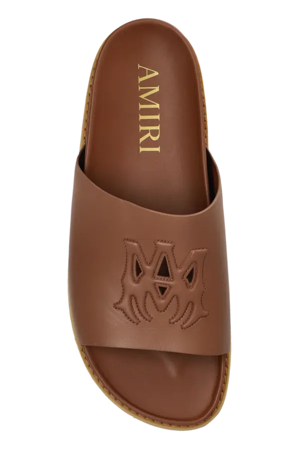 Amiri Leather Open Toe Slides