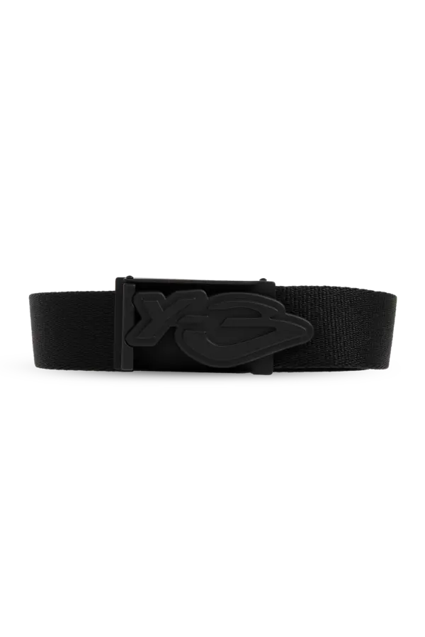 Y3 Woven Logo Belt - Black