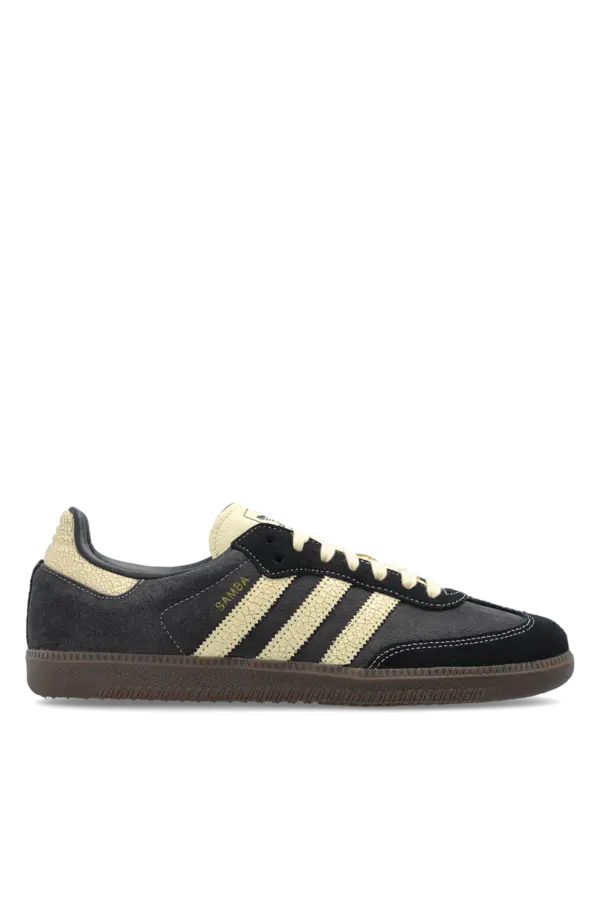 ADIDAS ORIGINALS Samba Og Lace-up Sneakers With Snakeskin Detail - Grey