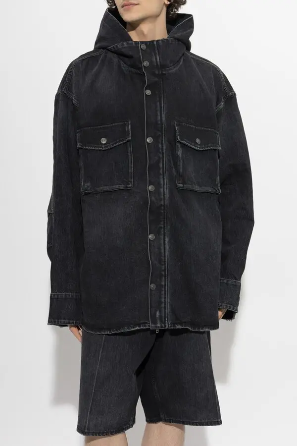 Balenciaga Denim Jacket With Hood