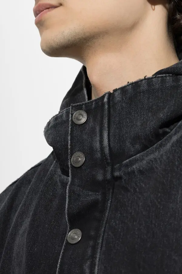 Balenciaga Denim Jacket With Hood