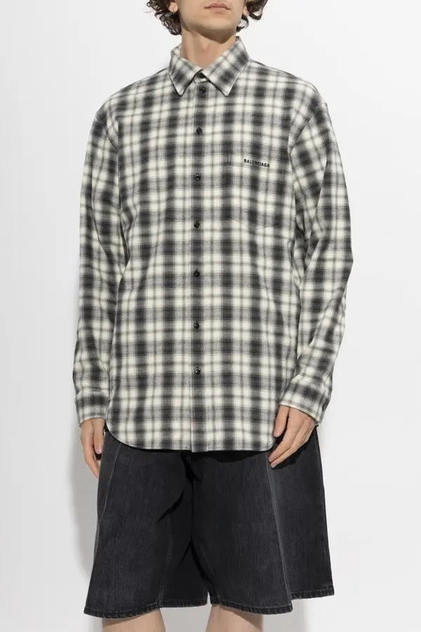 Balenciaga Shirt With Embroidered Logo