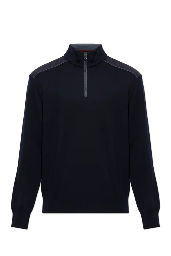Paul & Shark Sweater With A Stand-up Collar - Navy Blue